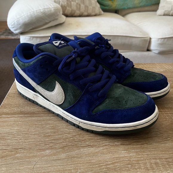Nike | Shoes | Deep Royal Blue And Vintage Green Nike Sb Dunks | Poshmark